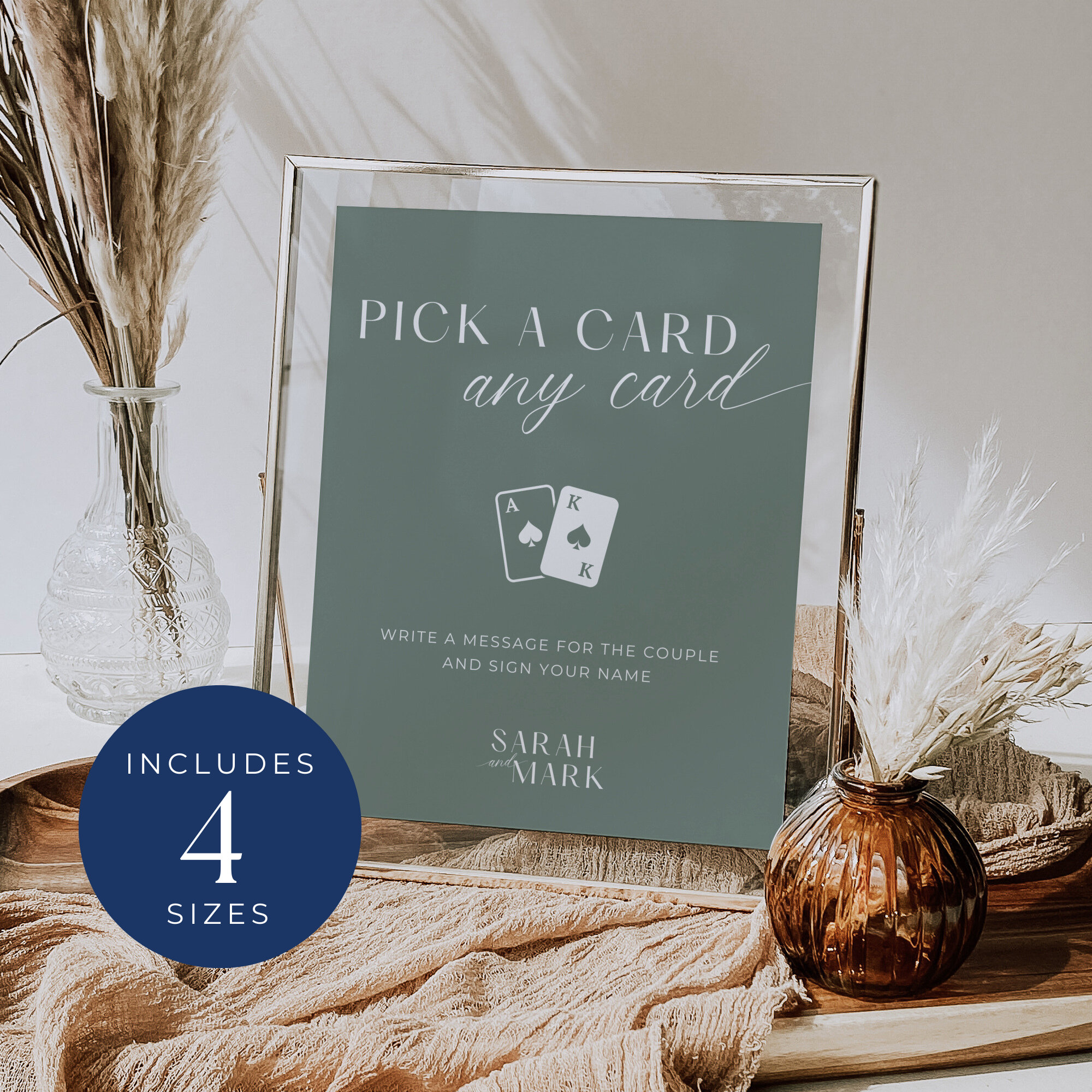 Playing Cards Wedding Guest Book Sign, INSTANT DOWNLOAD, Custom Deck of ...