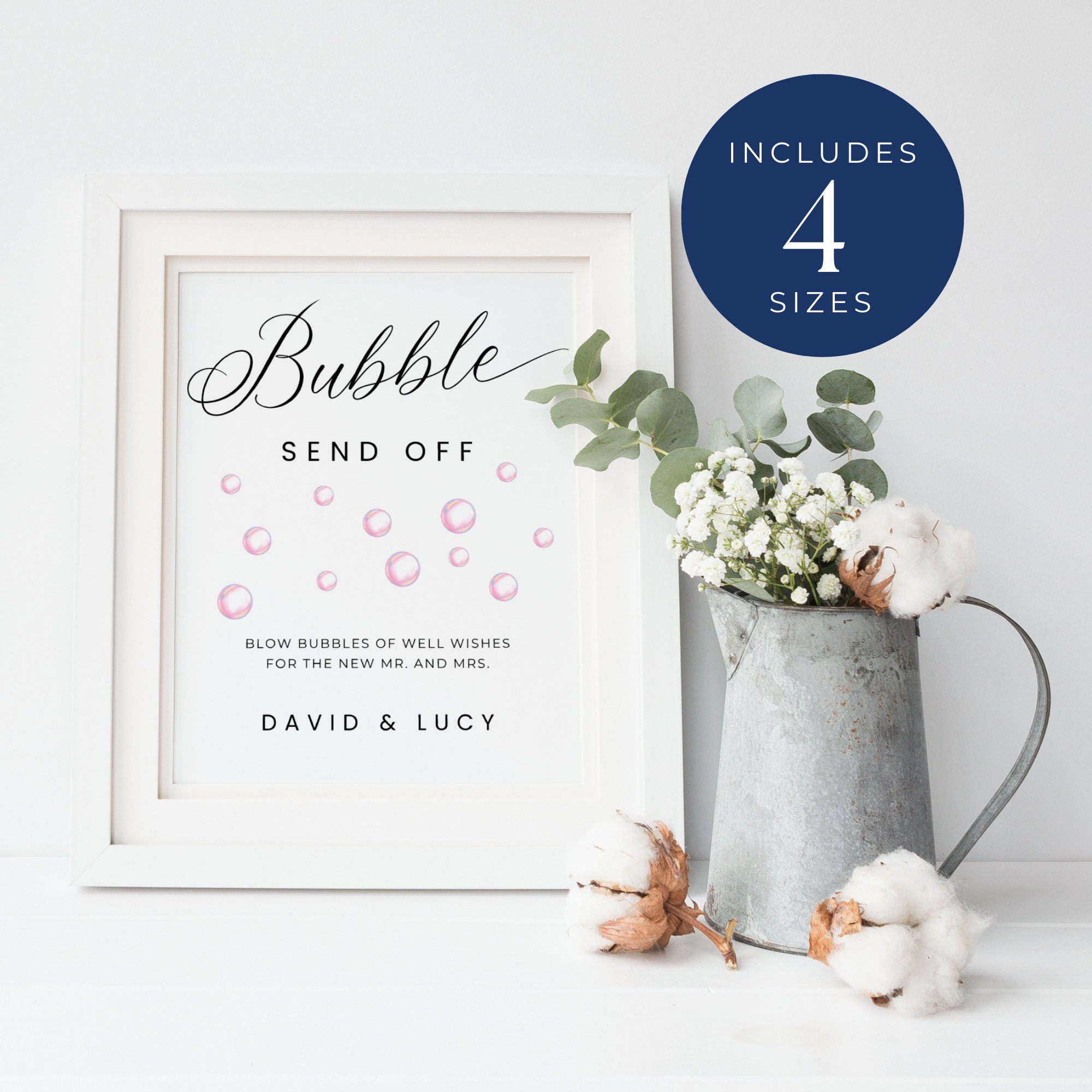 Bubble Send off Template, INSTANT DOWNLOAD, Bubbles Wedding Send Off ...