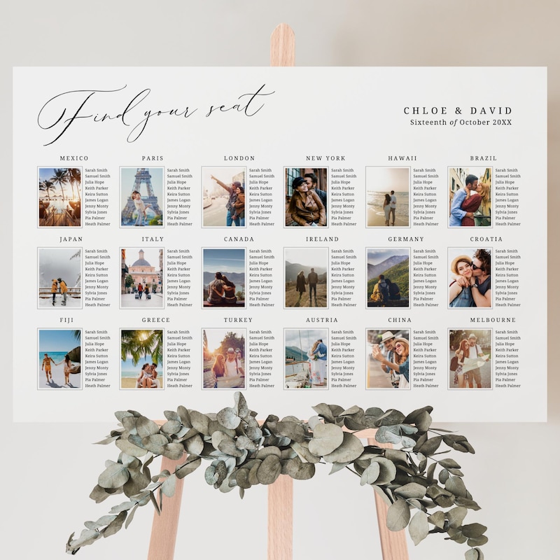 Table Seating Picture Template - Etsy UK