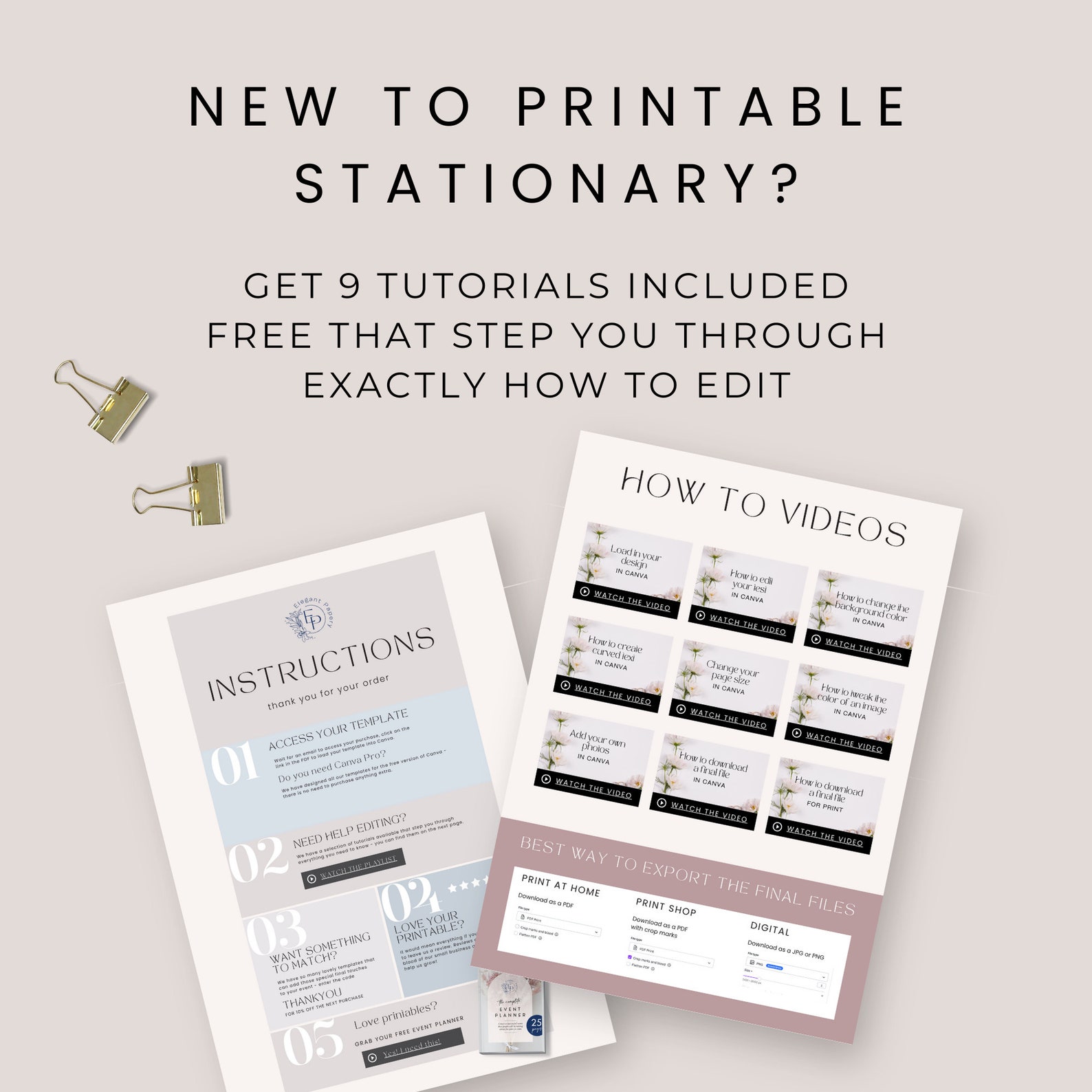 Details Card With Attire, INSTANT DOWNLOAD, Color Palette Details Card ...