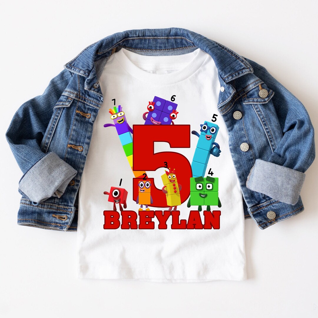 Numberblocks Birthday Shirt, Numberblocks Family Birthday Shirt ...