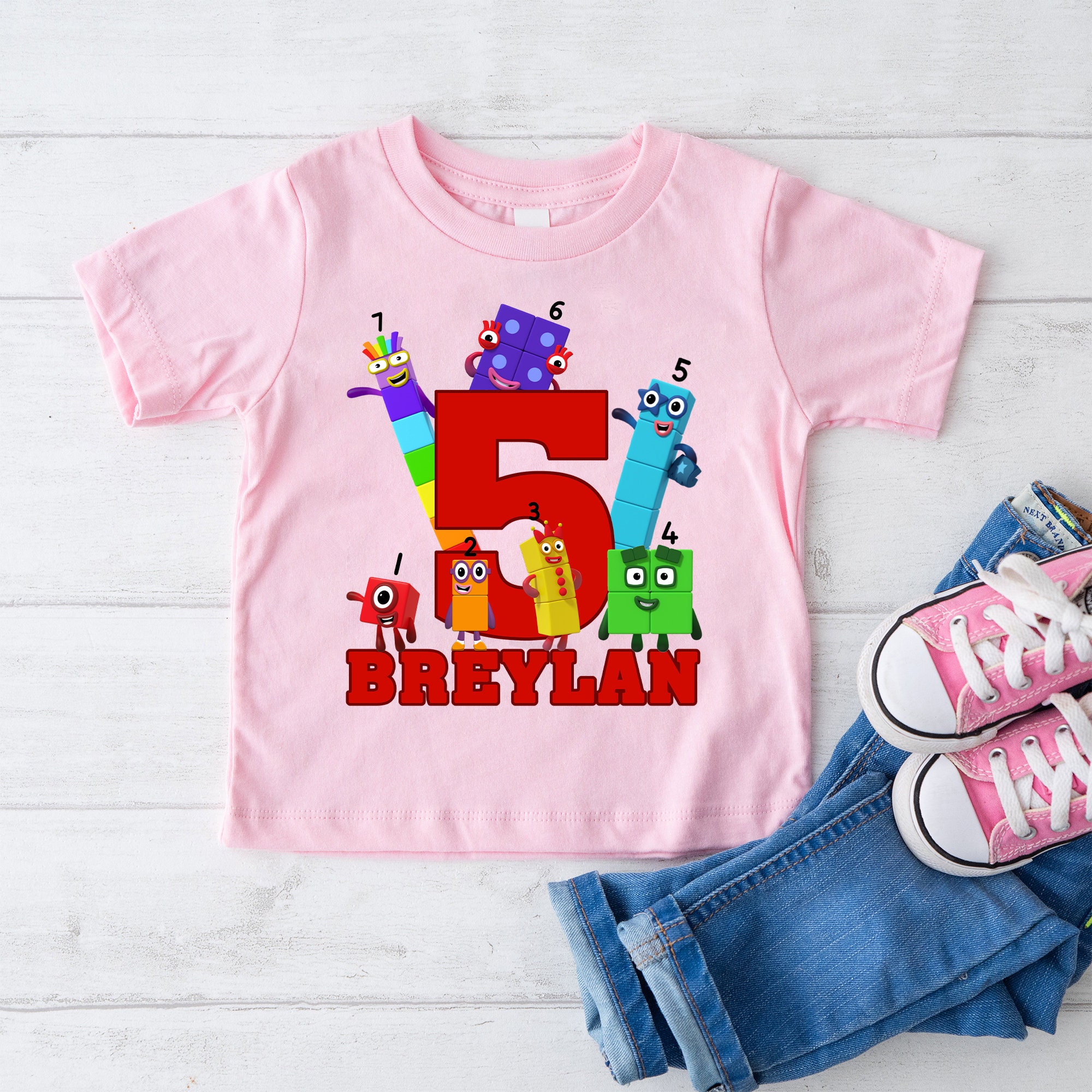 Numberblocks Birthday Shirt, Numberblocks Family Birthday Shirt ...