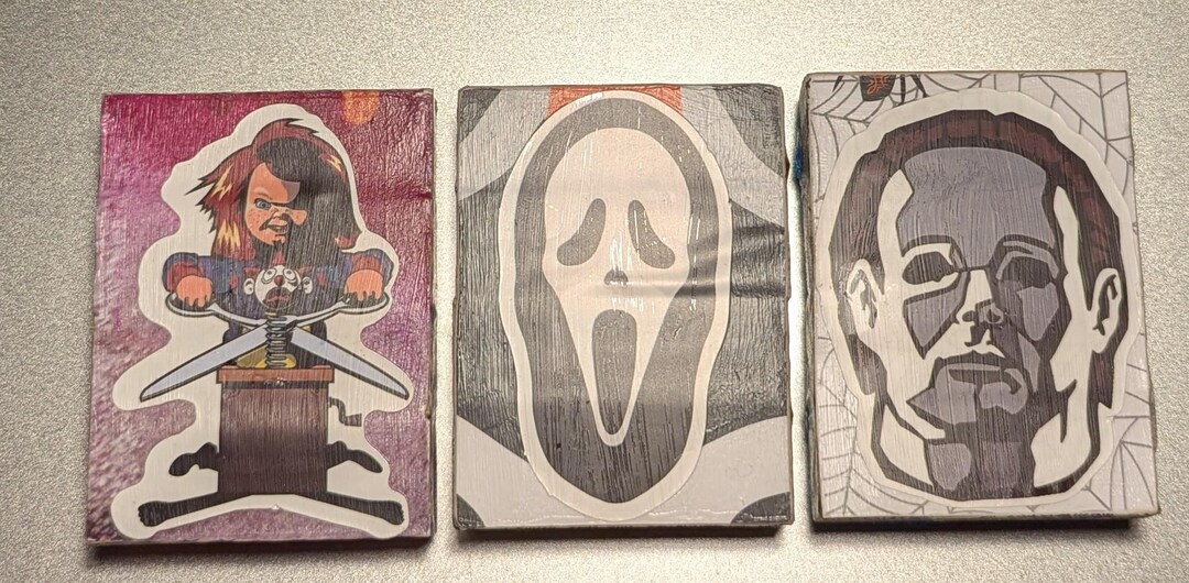 Set of 3 Horror Movie Handmade Wooden Magnets - Etsy
