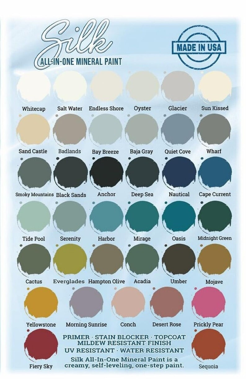 Dixie Belle Silk All-in-one Mineral Paint - You Choose Color & Size - Etsy
