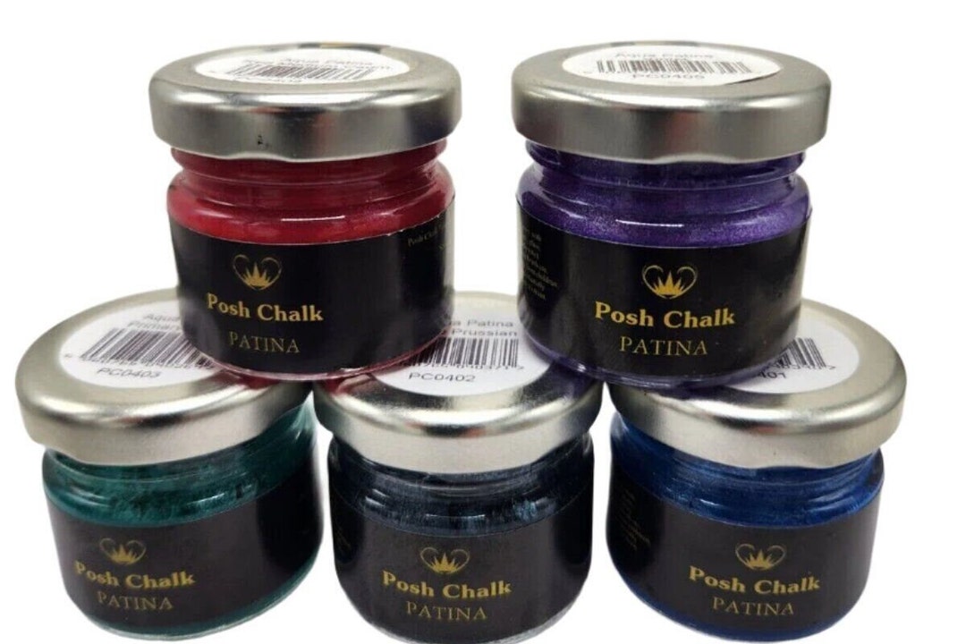 Posh Chalk Aqua Patina Water Based Gilding Wax 30 Ml / 1 Oz - All ...