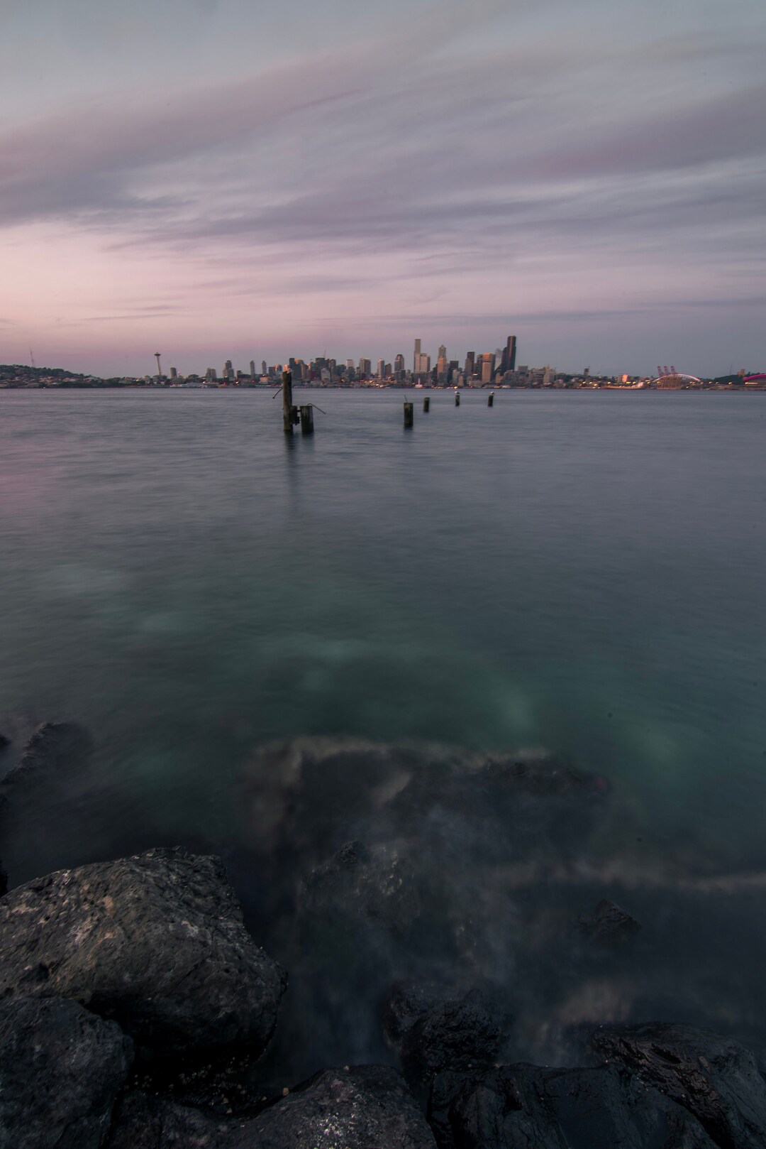 Seattle Skyline and Puget Sound From Aldi Beach - Etsy