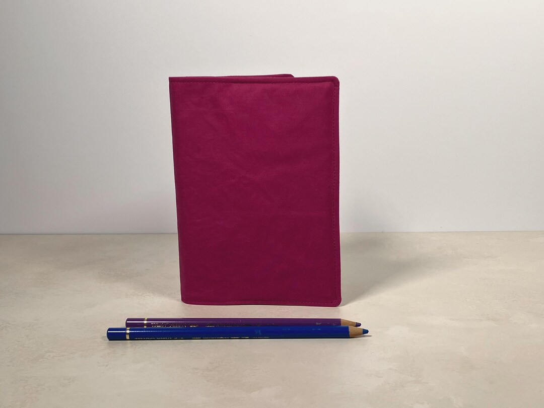 Magenta Pink A6 Notebook / Sketchbook Cover, Handmade in Vegan Organic ...