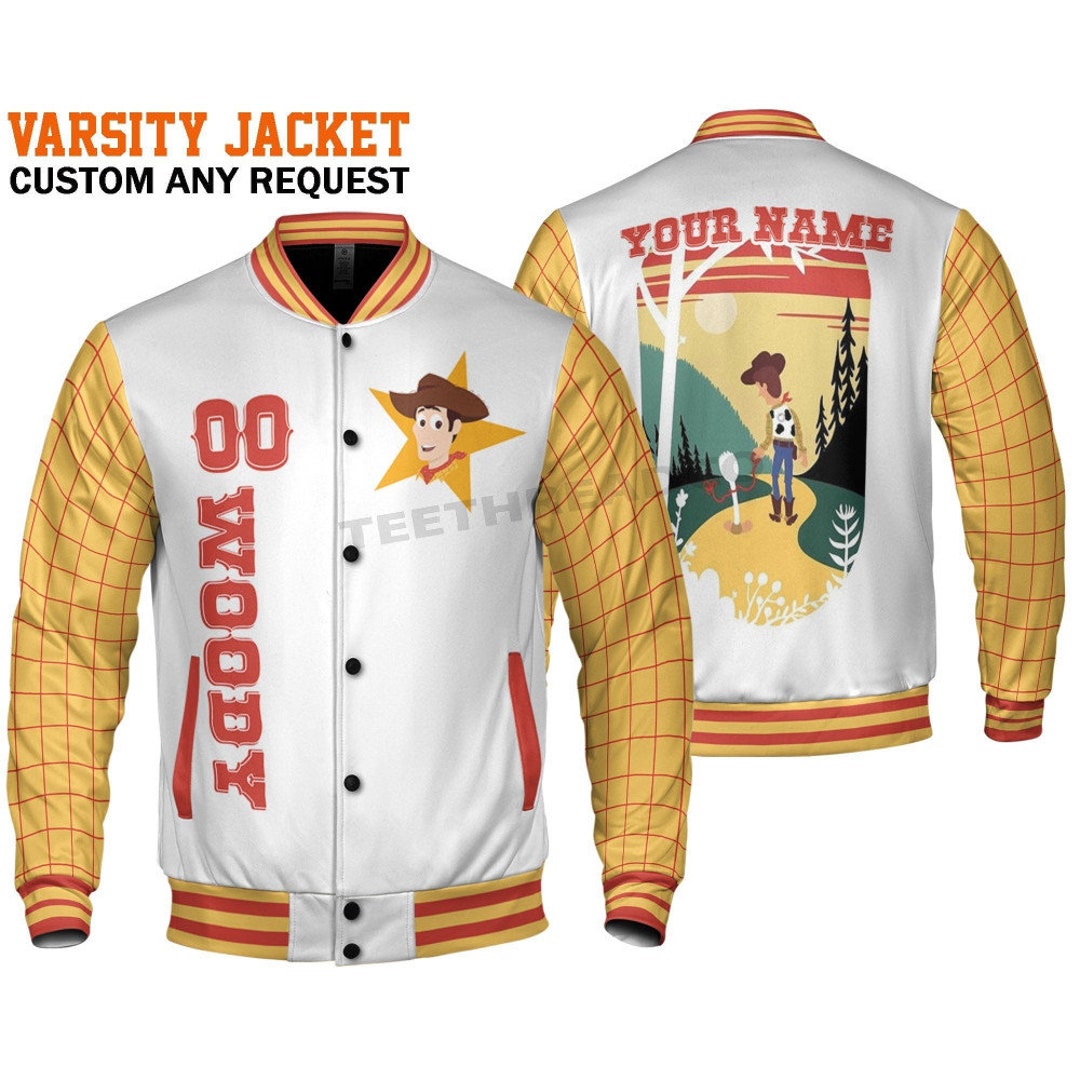 Custom Toy Story Woody White Baseball Jacket Matching - Etsy