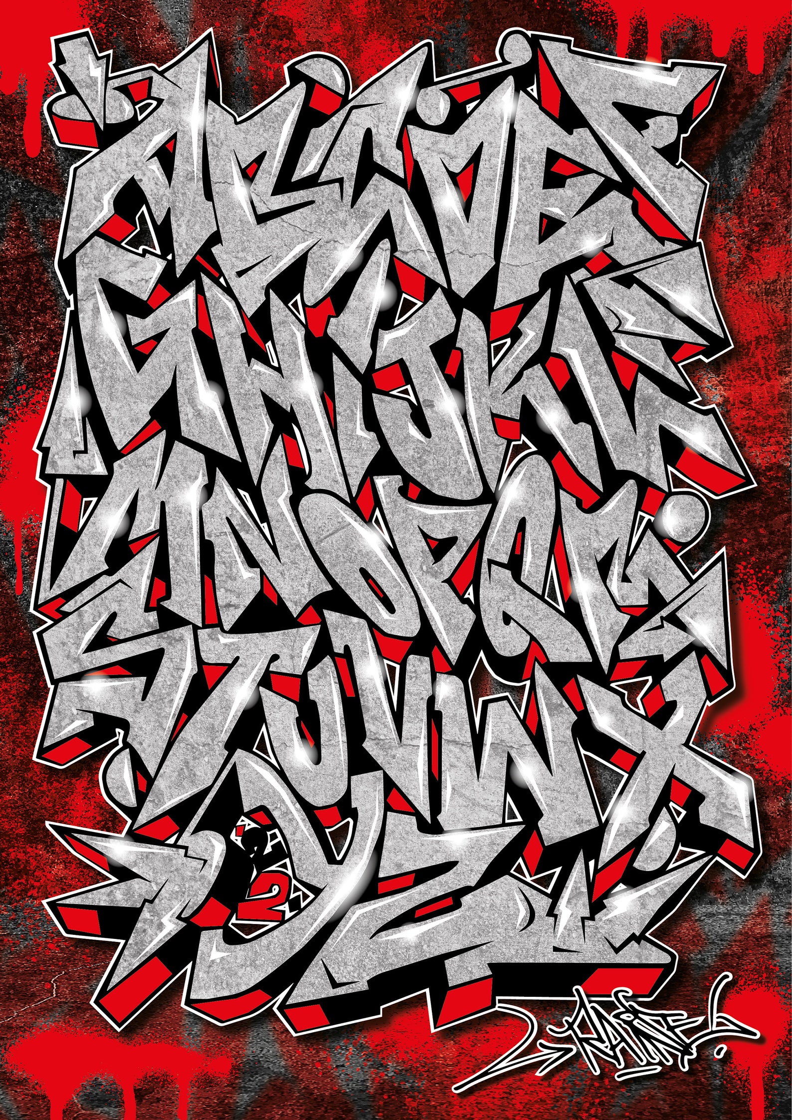 Digital Graffiti Name - Etsy