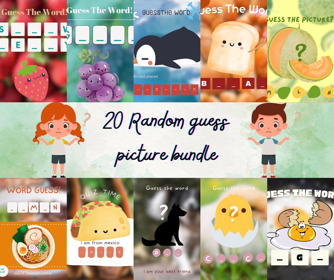 Guess Picture Clip Art Bundle to Play With Your Kids - Etsy