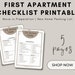 First Apartment Checklist Printable | Move-in Preparation | New Home ...