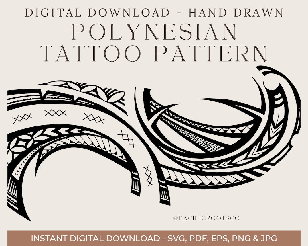 Polynesian Samoa Digital Download Tattoo Pattern Tribal Tatau Pacific ...