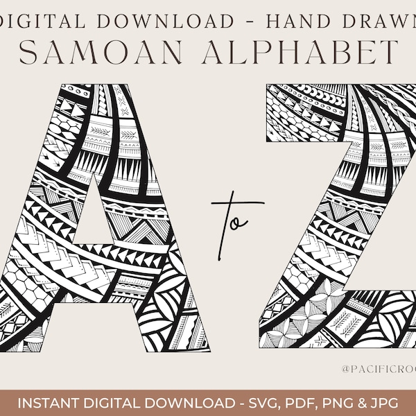 Polynesian Pattern Letters - Etsy