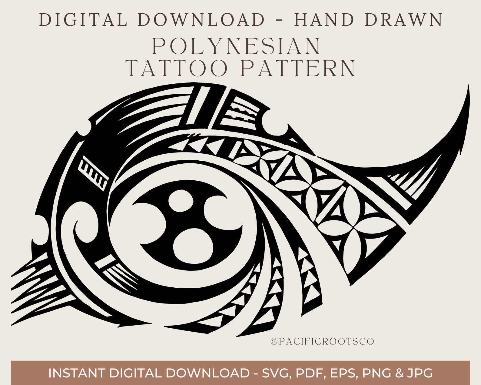 Polynesian Tattoo Digital Download Text Tattoo Pattern Tribal Tatau ...