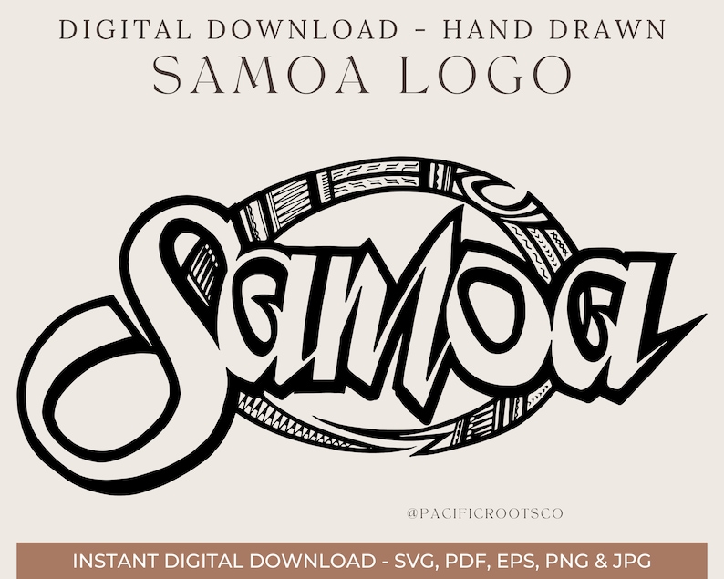 Samoa Logo Digital Download Tribal Tatau Polynesian Pacific Island ...