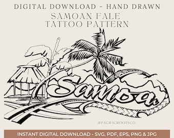 Polynesian Samoa Digital Download Tattoo Pattern Tribal Tatau Pacific ...