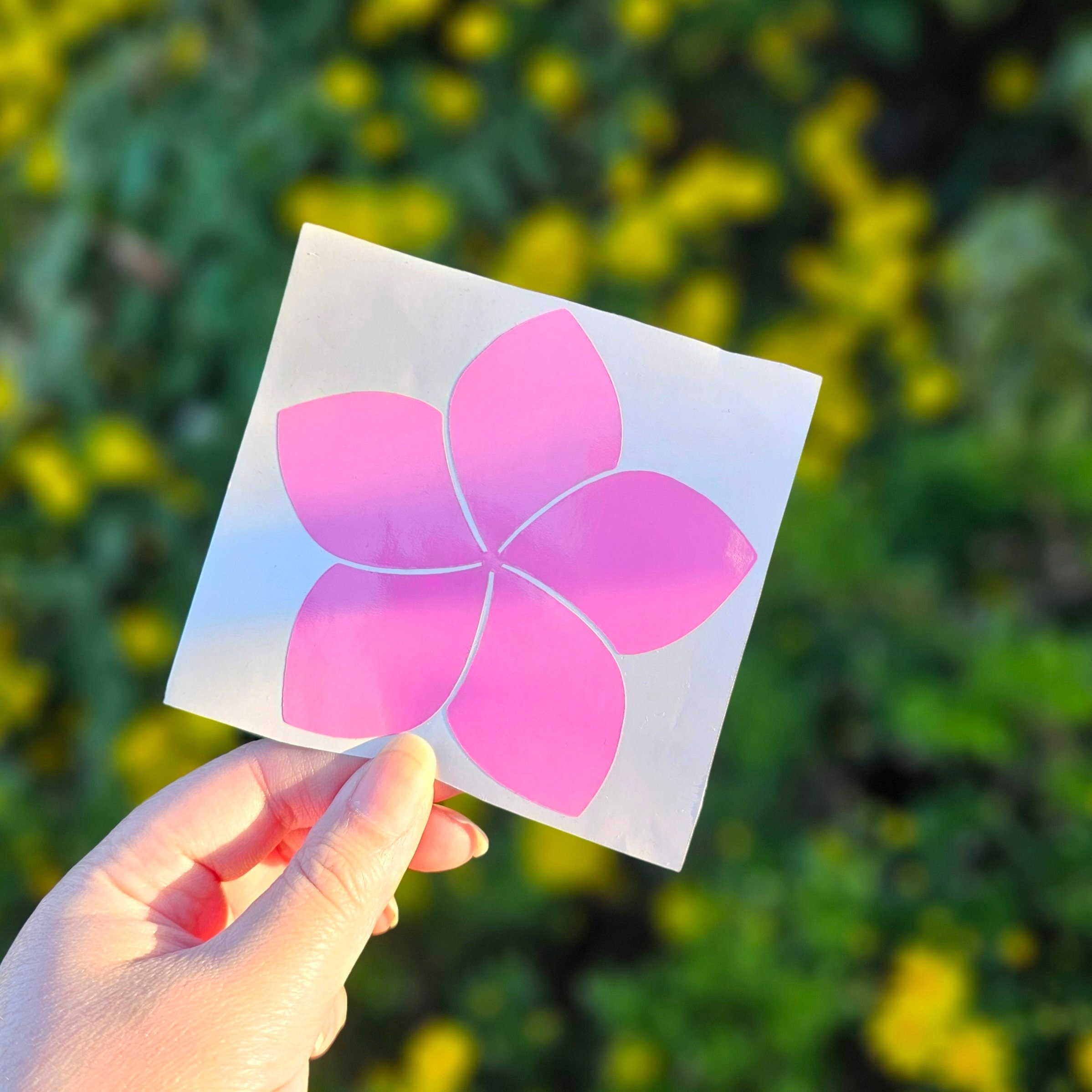 Frangipani Car Decal Cute Bumper Sticker Waterproof Tropical Flower ...