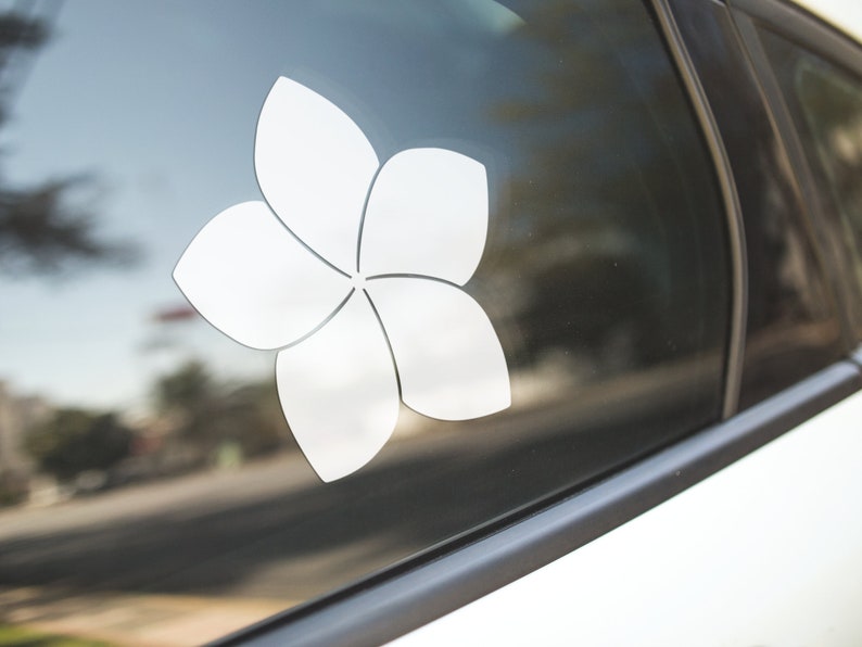 Frangipani Car Decal Cute Bumper Sticker Waterproof Tropical Flower ...