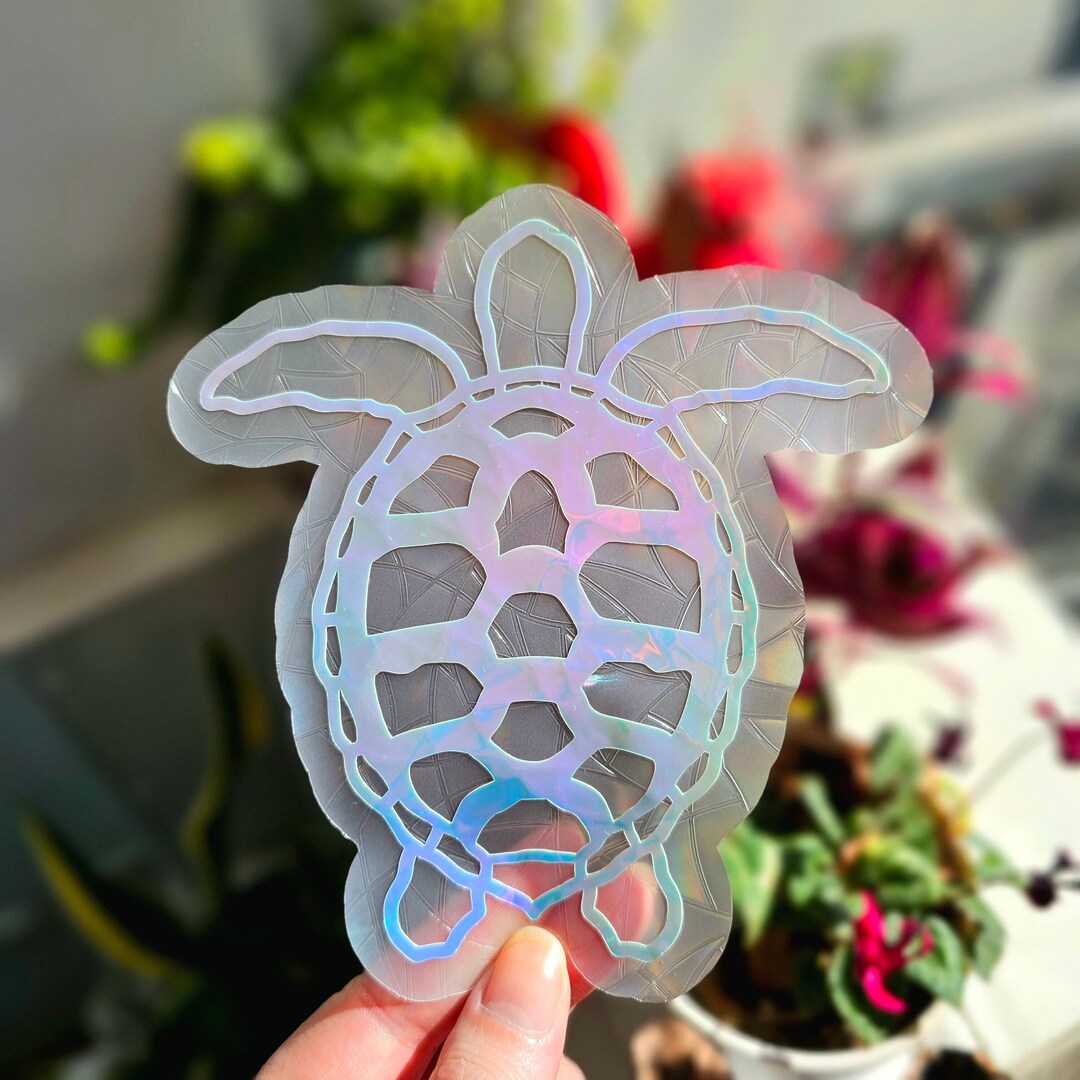 Turtle Suncatcher - Sea Turtle Rainbow Maker Rainbow Prism Sticker ...