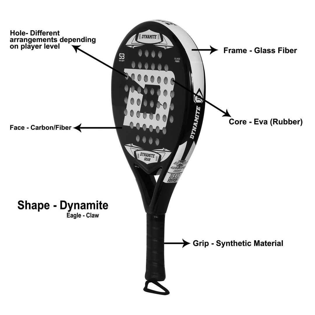 Padel Racket Fiber Glass Dynamite Shinny Tennis Padel Racket for ...