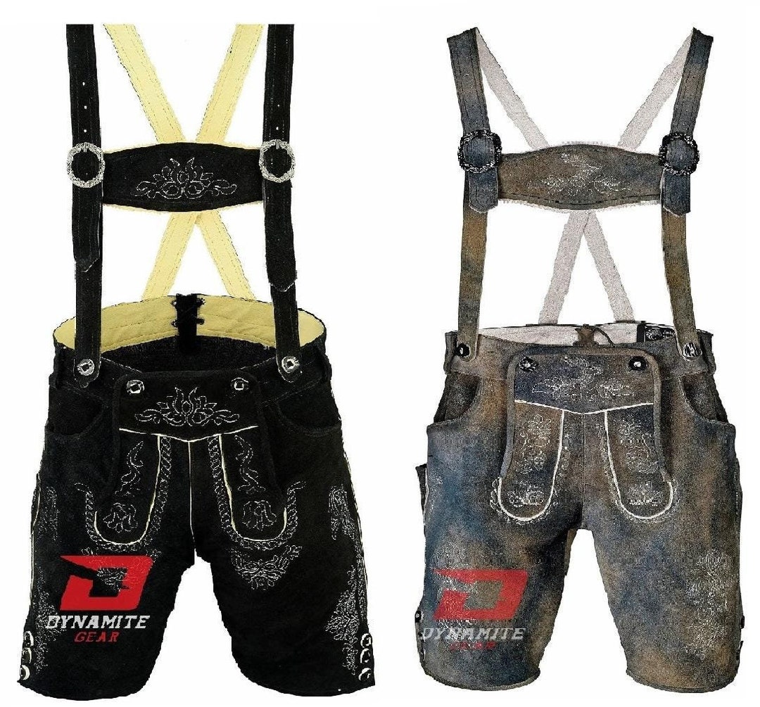 German Traditional Bavarian Shorts Oktoberfest Men Shorts Suede Leather ...