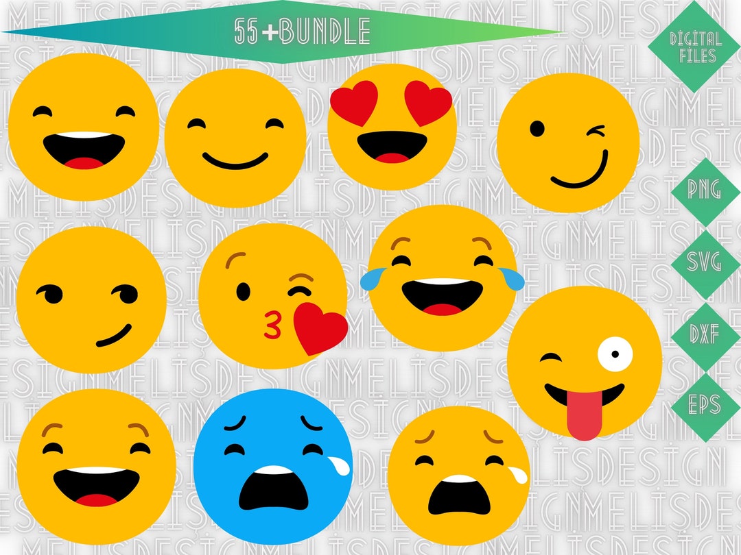 Emoji Svg/ Emoji Clipart/ Emoji Png/ Emoji Digital Instant - Etsy