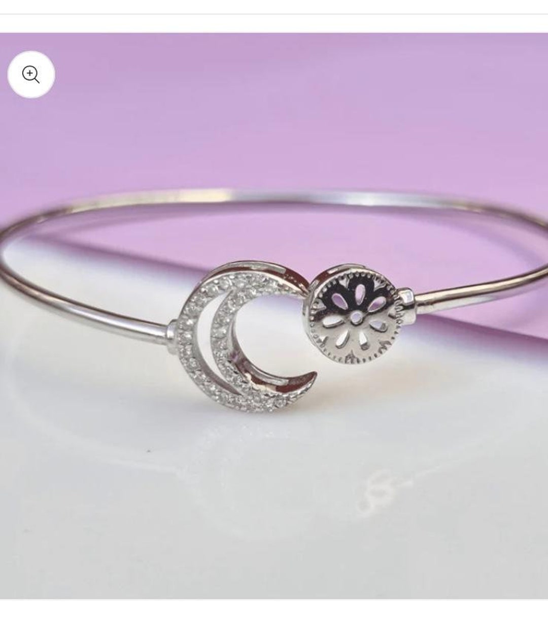 Indian Hand Made Silver Half Moon Bracelet - Etsy