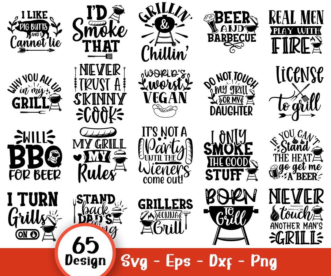Barbecue Svg Bundle, BBQ Svg, Grilling Svg, Funny Apron Svg, Dad's Bar ...