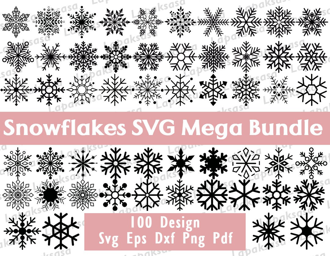 Snowflake SVG, Snowflake Svg Bundle, Flake Winter SVG, Christmas SVG ...