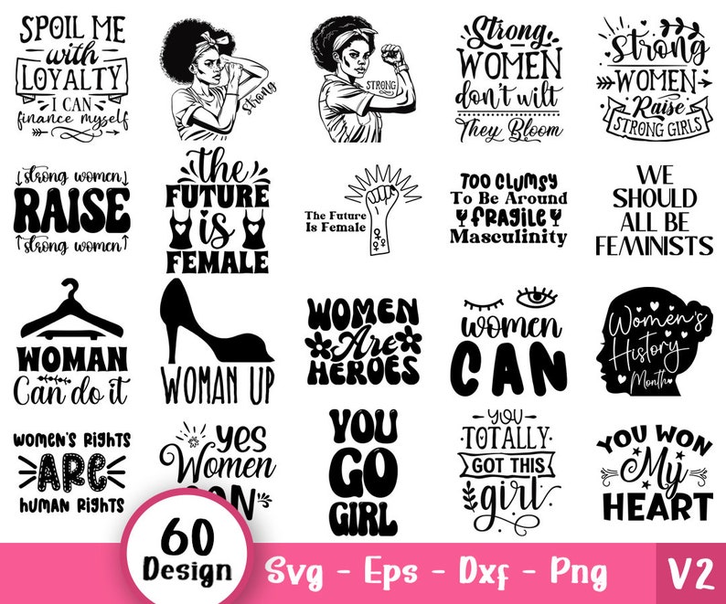 Girl Power Svg Bundle, Girl Leader Svg, Boss Babe Svg, Girl Boss Svg ...