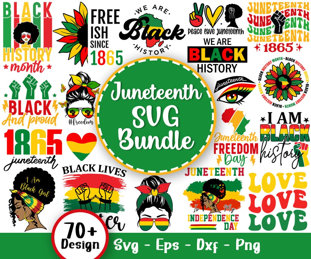 Juneteenth Svg Bundle, Free-ish Svg, Black History Png, Juneteenth is ...