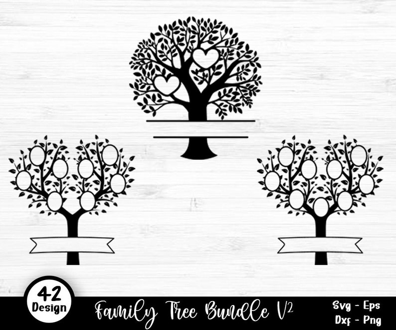 Family Tree Svg Bundle, 2-20 Members Family Svg, Family Reunion Svg ...