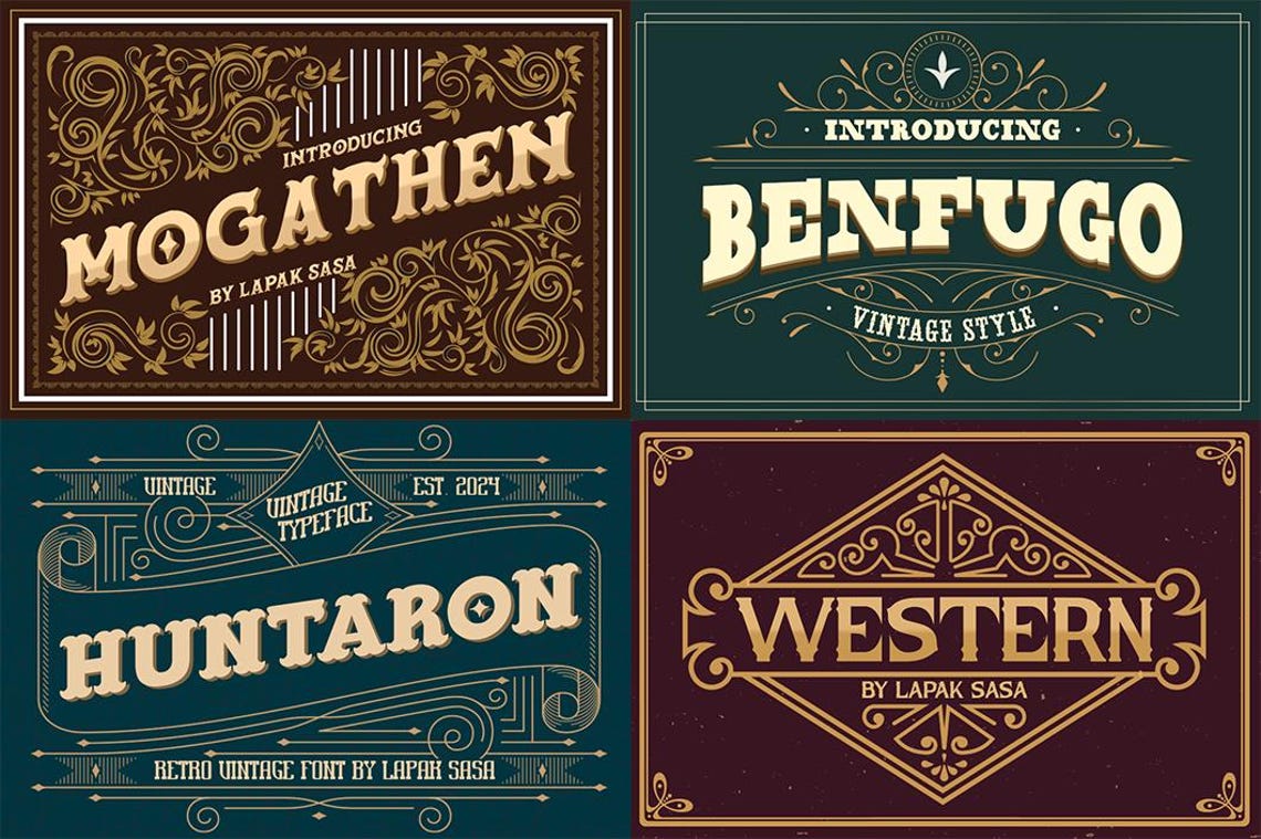 Western Font Bundle - Wild West Font, Old West Font, Western Font ...