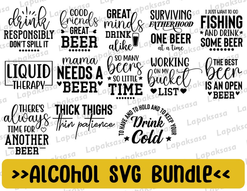 Funny Alcohol Svg Bundle, Alcohol Quotes Svg, Coaster Svg, Vodka Svg ...