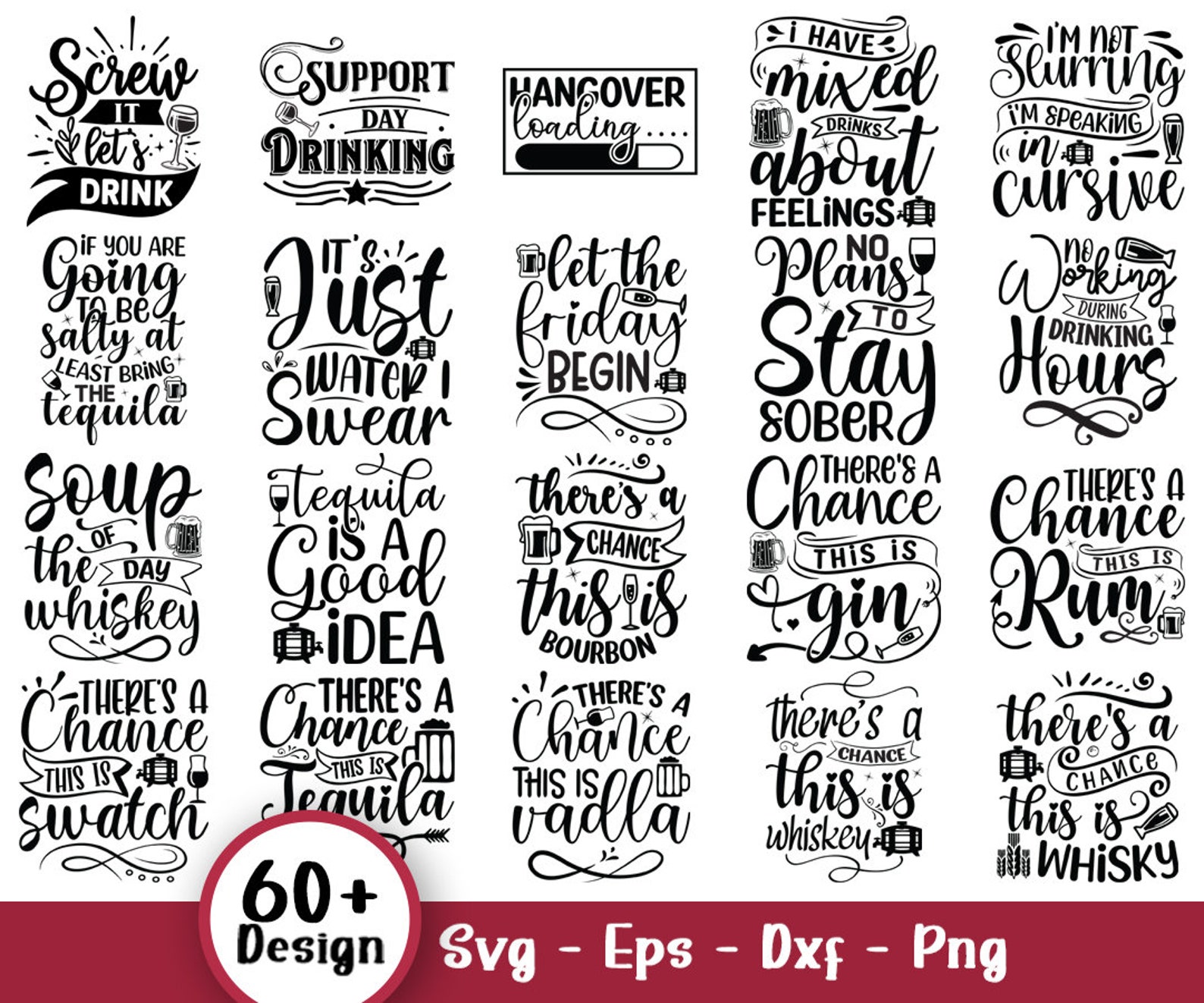 Funny Alcohol Svg Bundle, Alcohol Quotes Svg, Coaster Svg, Vodka Svg ...