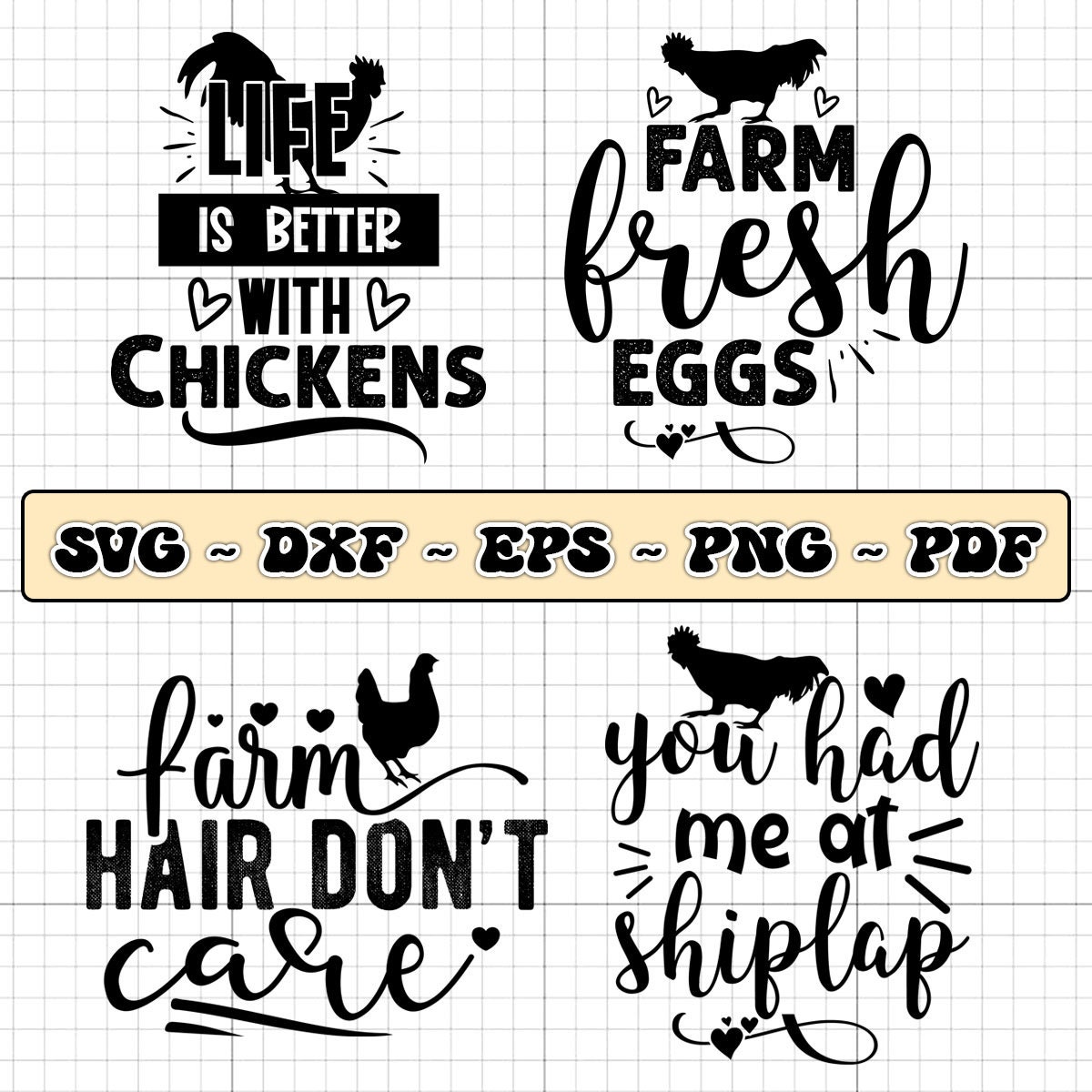 Chicken Svg Bundle, Chicken Svg, Rooster Svg, Chicken Svg Funny, Crazy ...