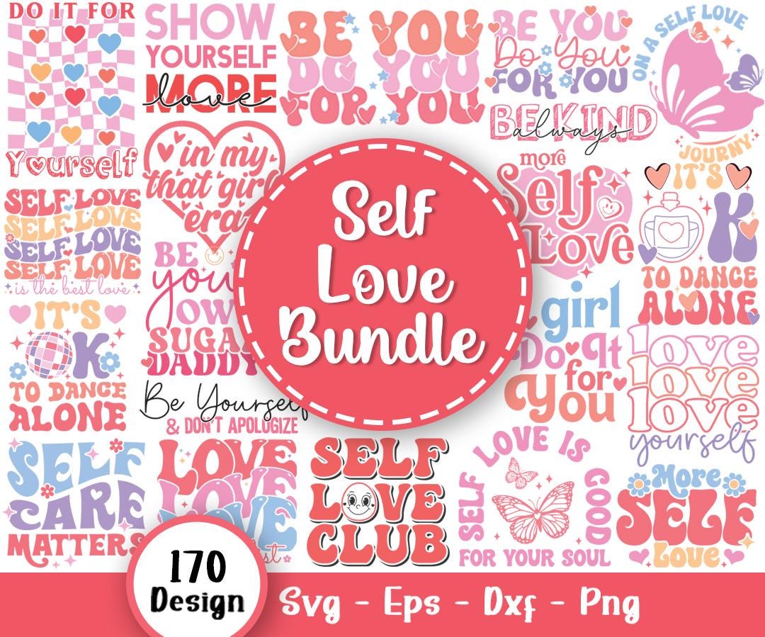 Self Love Svg Bundle, Mental Health Svg, Inspirational Svg ...