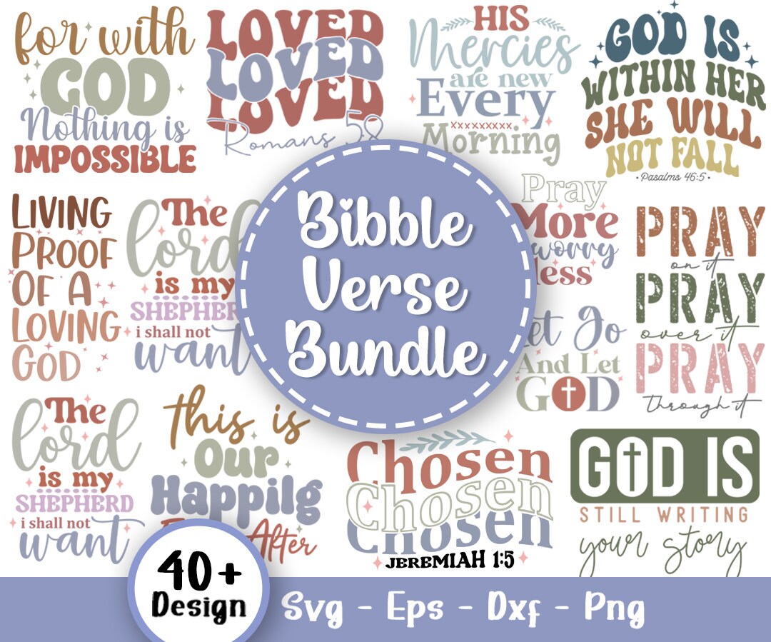 Bible Verse Svg Bundle, Christian Svg, Religious Svg, Scripture Svg ...