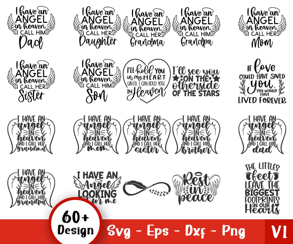 Memorial Svg Bundle, Bereavement Svg, Sympathy Svg, Remembrance Svg, in ...