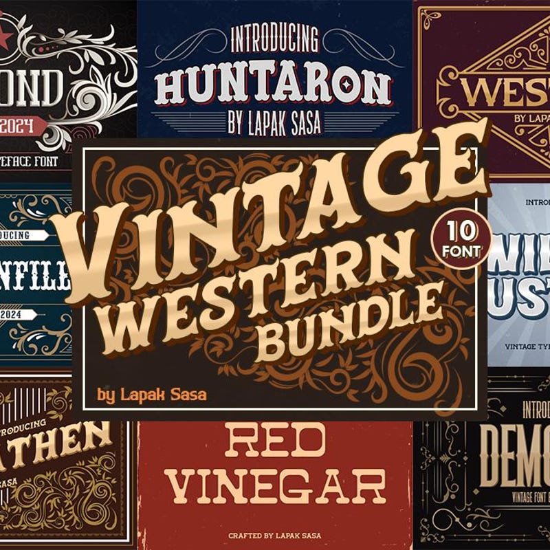 Western Font - Etsy