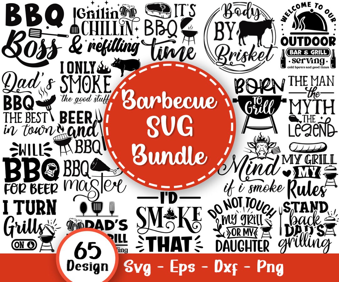 Barbecue Svg Bundle, BBQ Svg, Grilling Svg, Funny Apron Svg, Dad's Bar ...