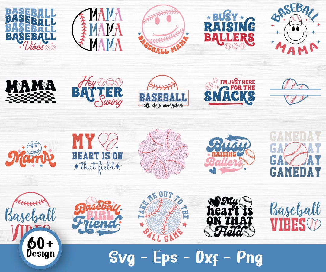 Retro Baseball Svg Bundle, Baseball Quotes Svg, Baseball Stitches Svg ...