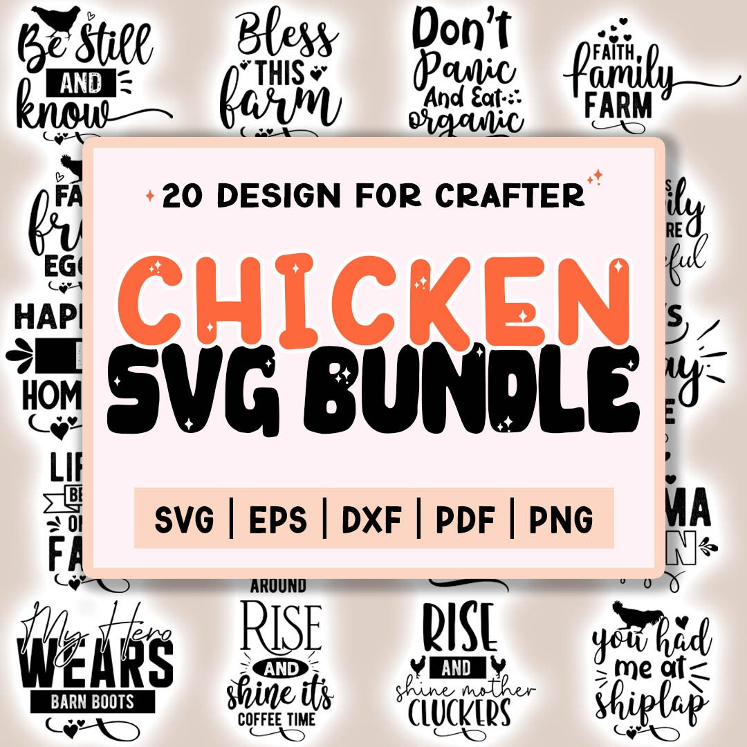 Chicken Svg Bundle, Chicken Svg, Rooster Svg, Chicken Svg Funny, Crazy ...