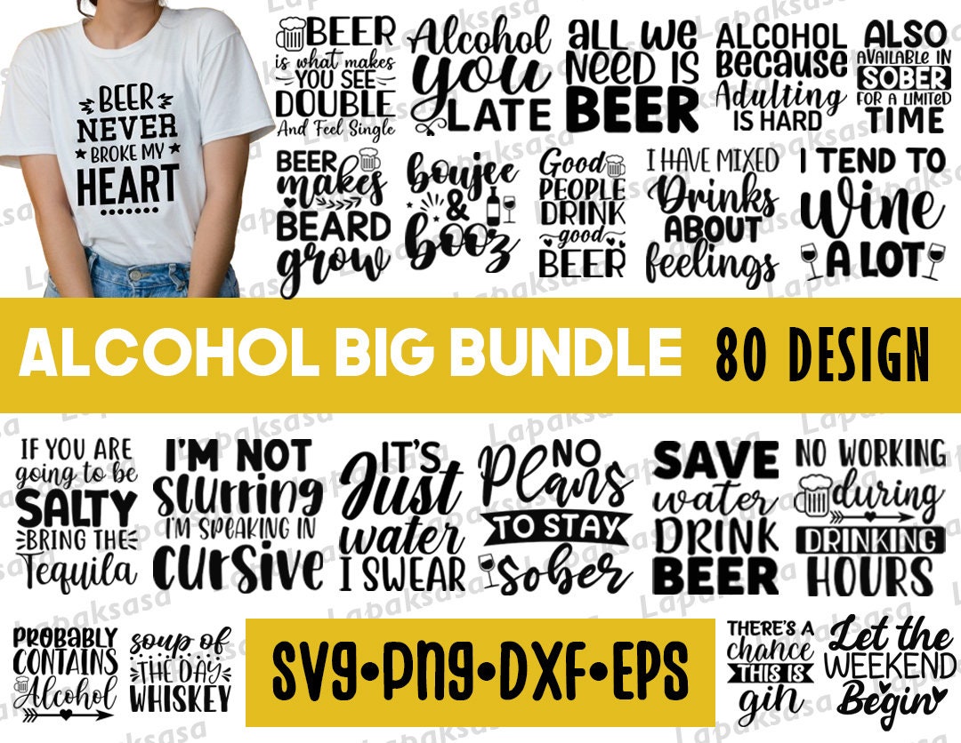 Funny Alcohol Svg Bundle, Alcohol Quotes Svg, Coaster Svg, Vodka Svg ...