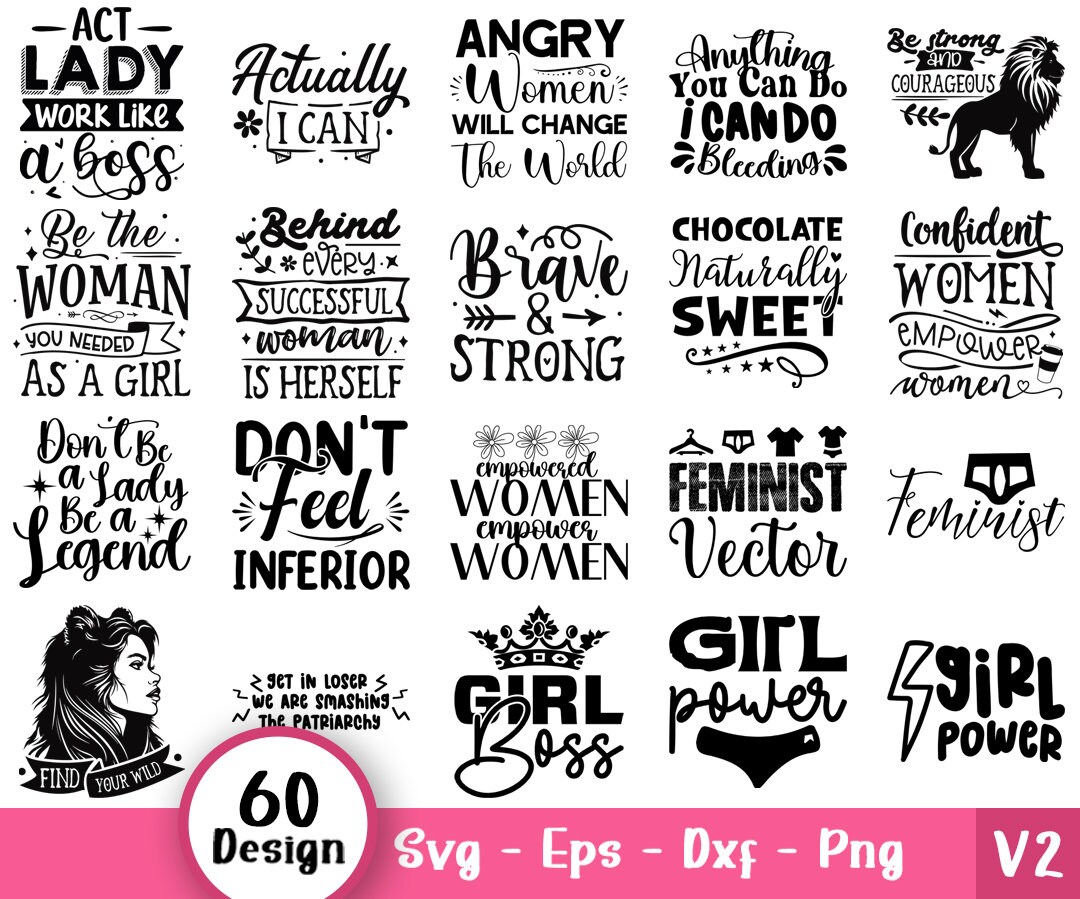 Girl Power Svg Bundle, Girl Leader Svg, Boss Babe Svg, Girl Boss Svg ...