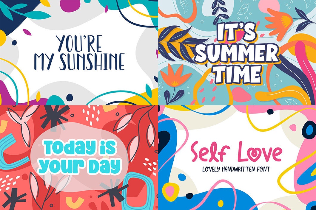 Cute Font Bundle, Kids Font, Crafty Font, Display Font, Handwritten ...