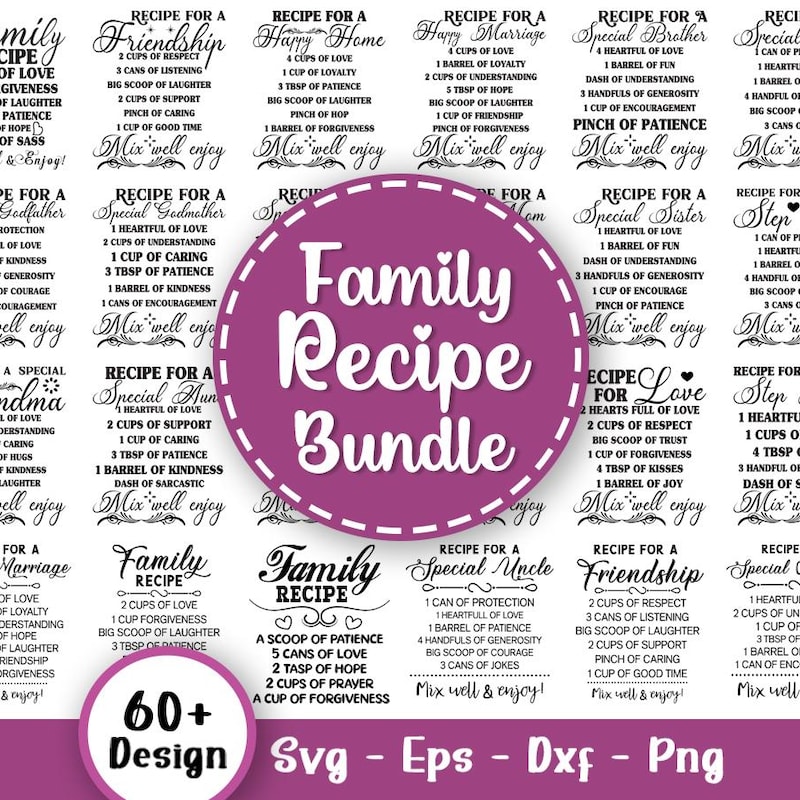 Recipe Svg - Etsy