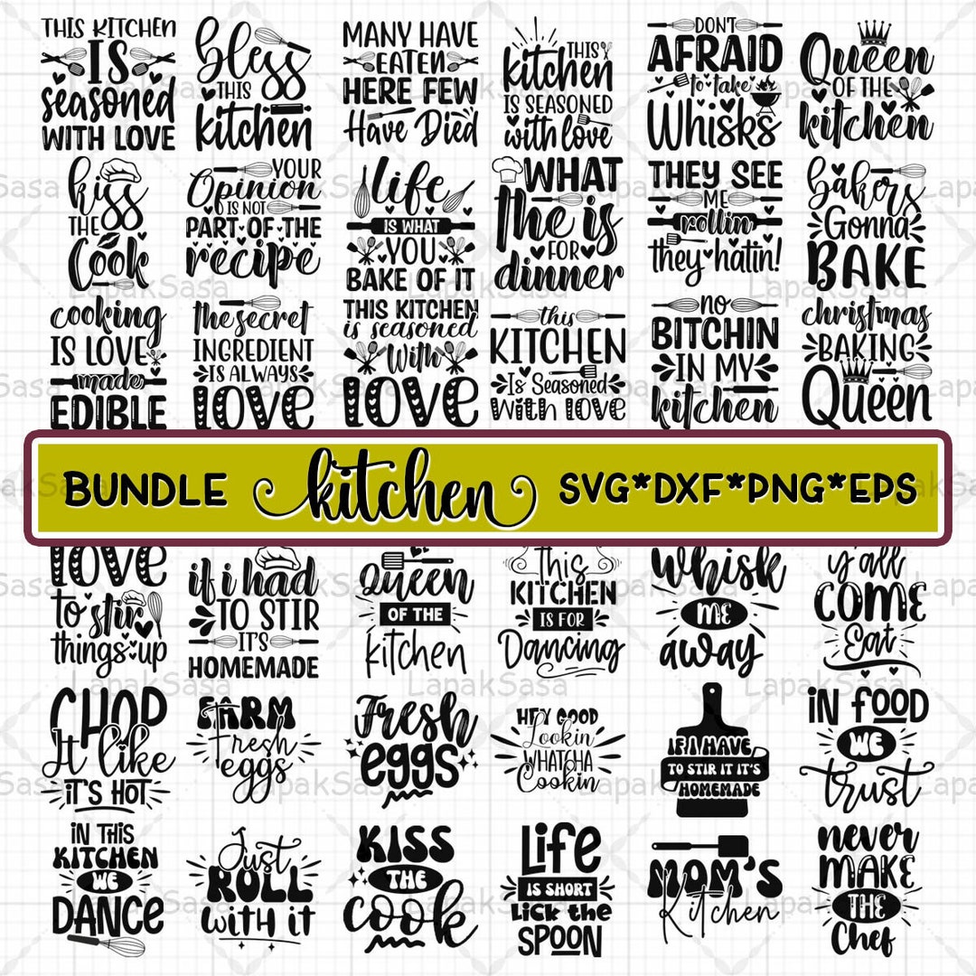 Funny Kitchen Svg Cut File, Kitchen Svg Bundle, Kitchen Svg Designs ...