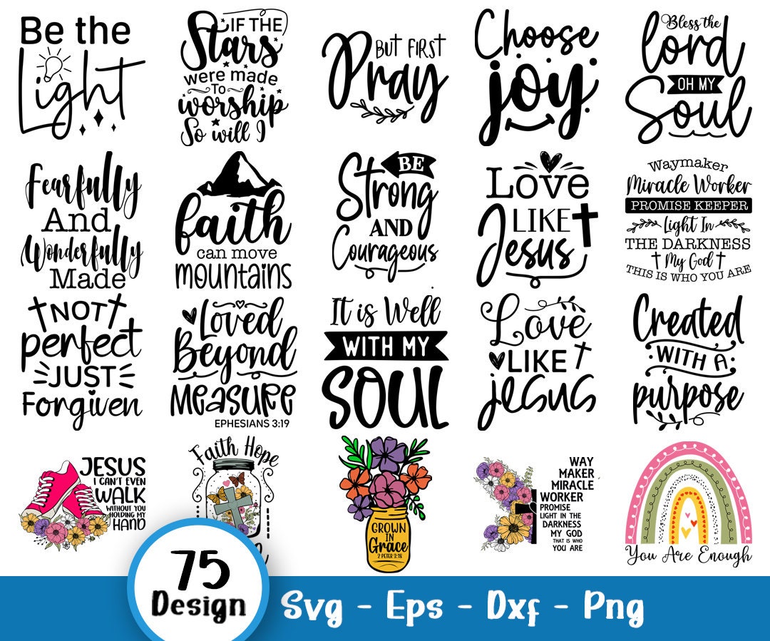 Bible Verse Svg Bundle, Christian Svg, Religious Svg, Scripture Svg ...