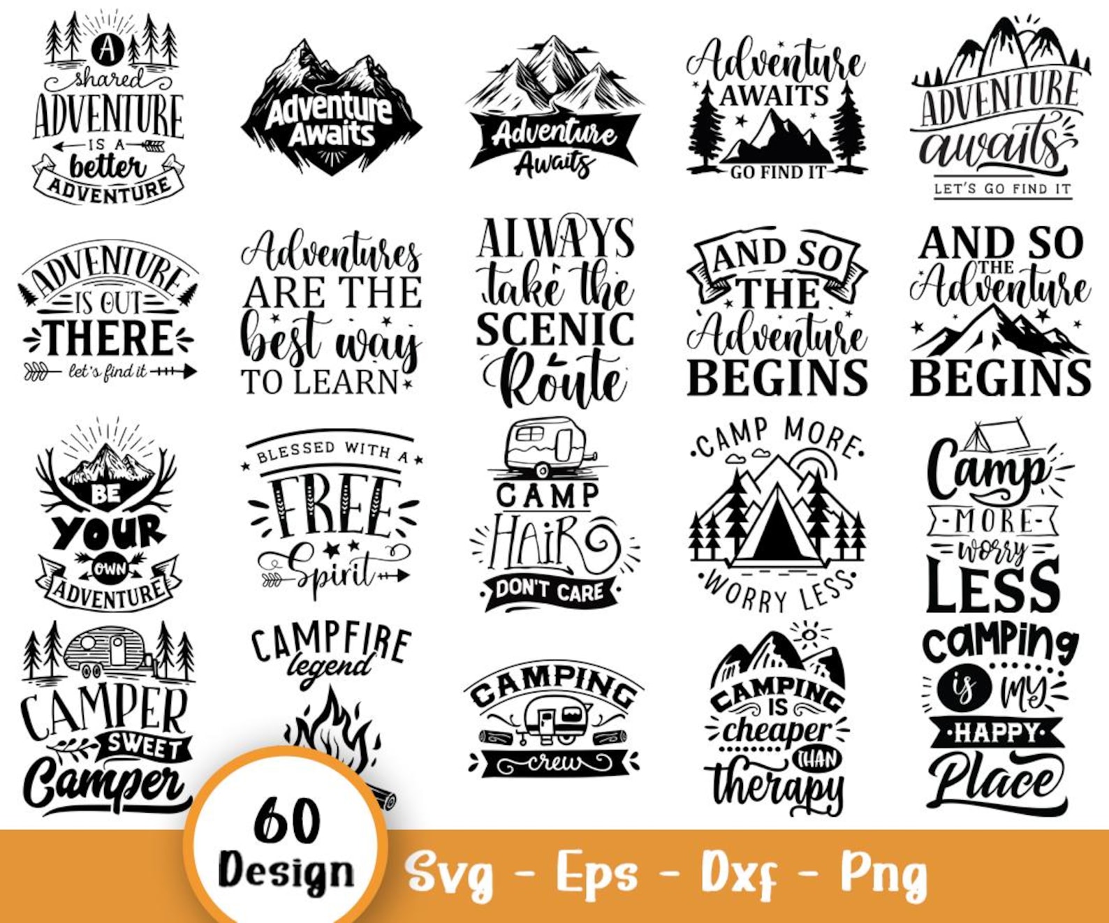 Camping Svg Bundle, Camp Life Svg, Camp Svg, Camper Svg, Campfire Svg ...